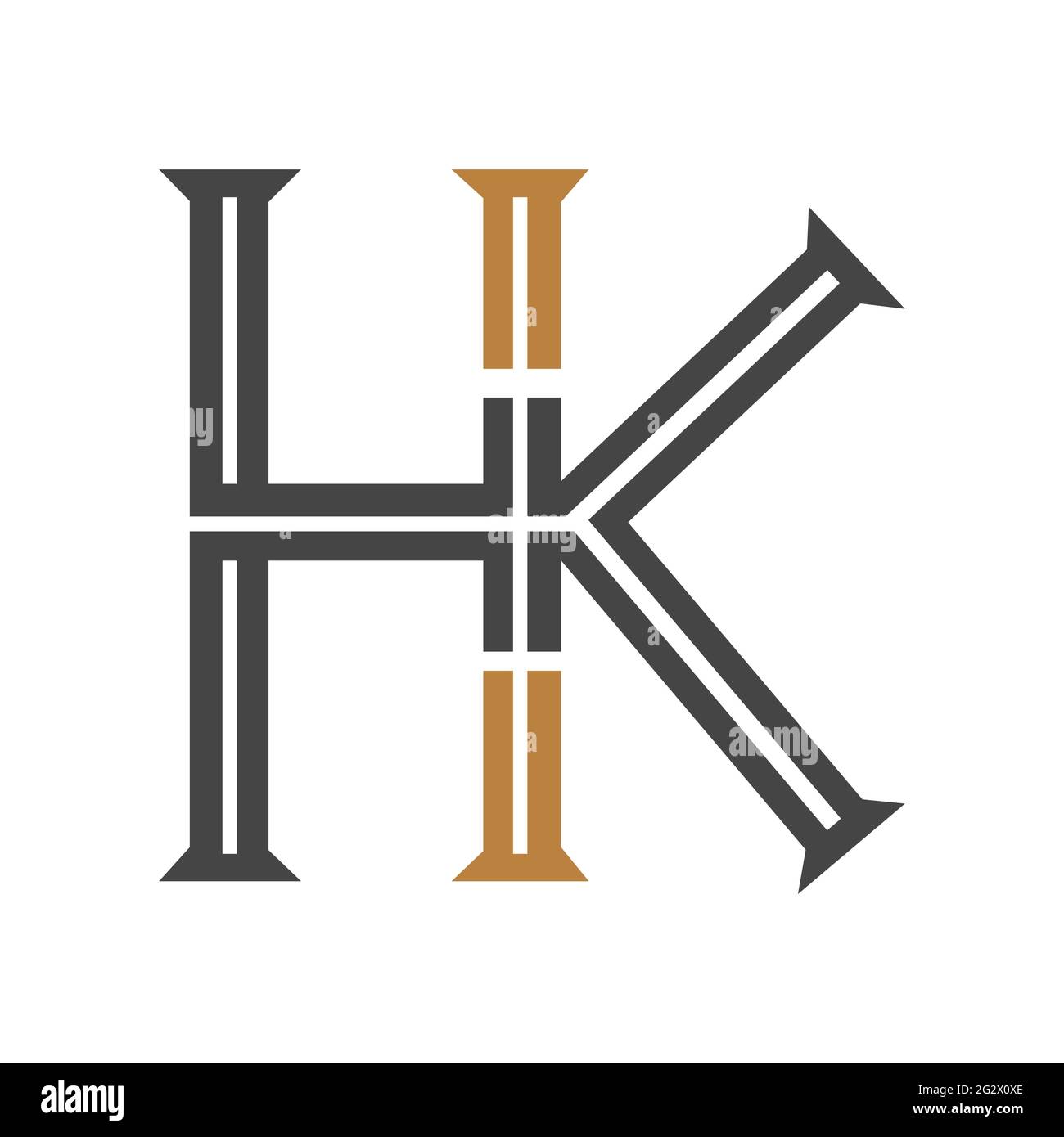 Alphabet Initials logo HK, KH, K and H Stock Vector Image & Art - Alamy