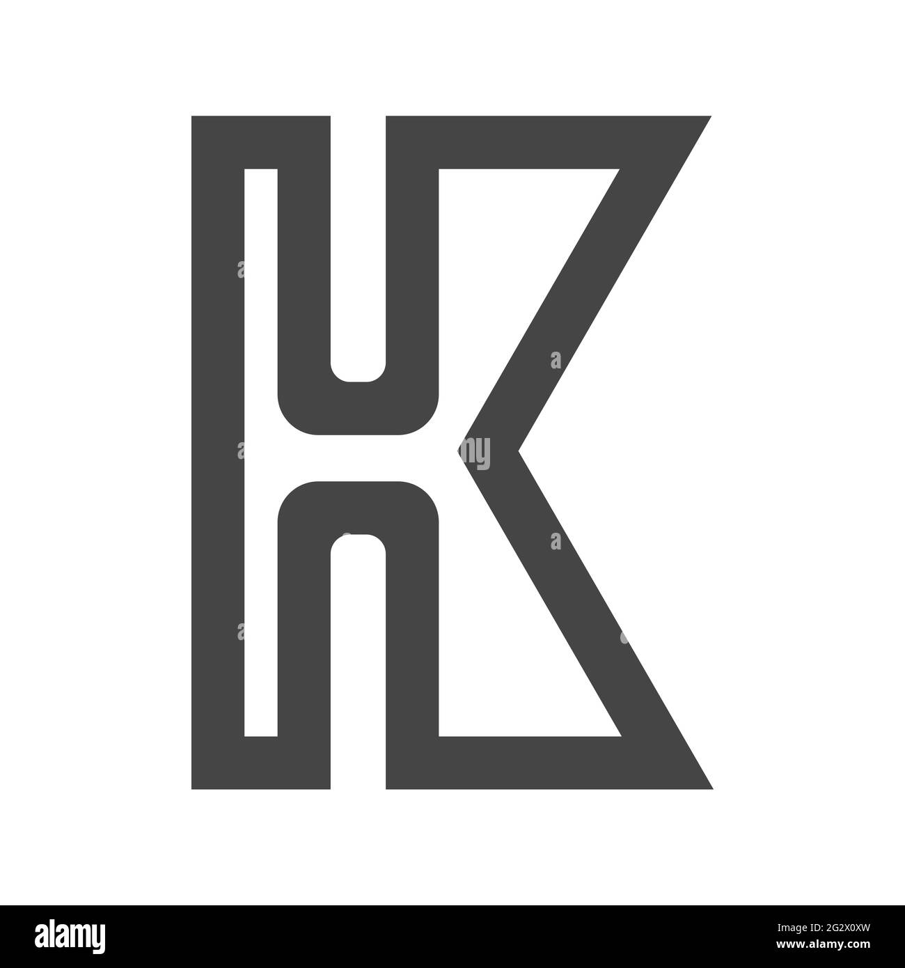 Alphabet Initials logo HK, KH, K and H Stock Vector Image & Art - Alamy