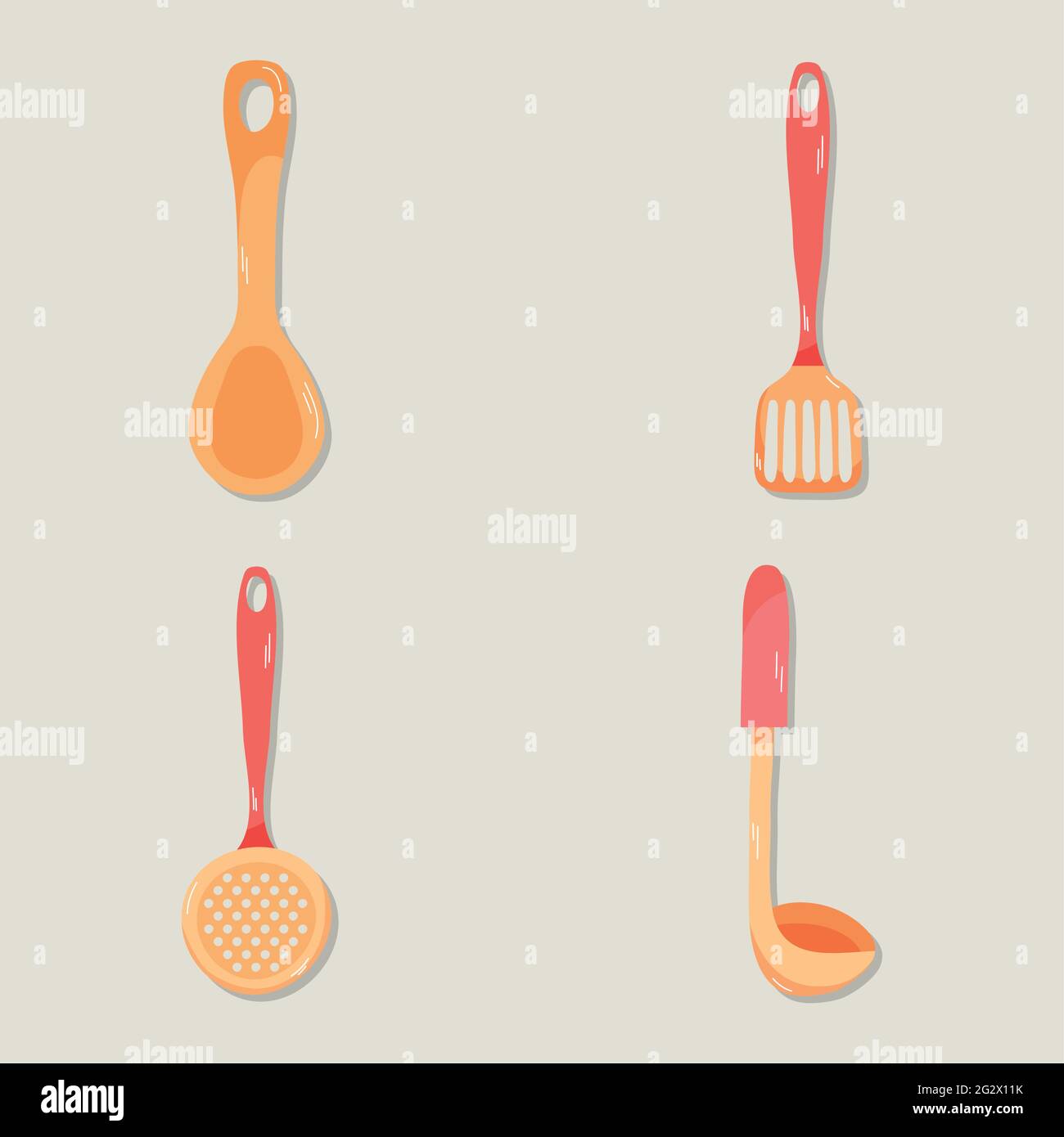 kitchen handle utensils icon set Stock Vector Image & Art - Alamy