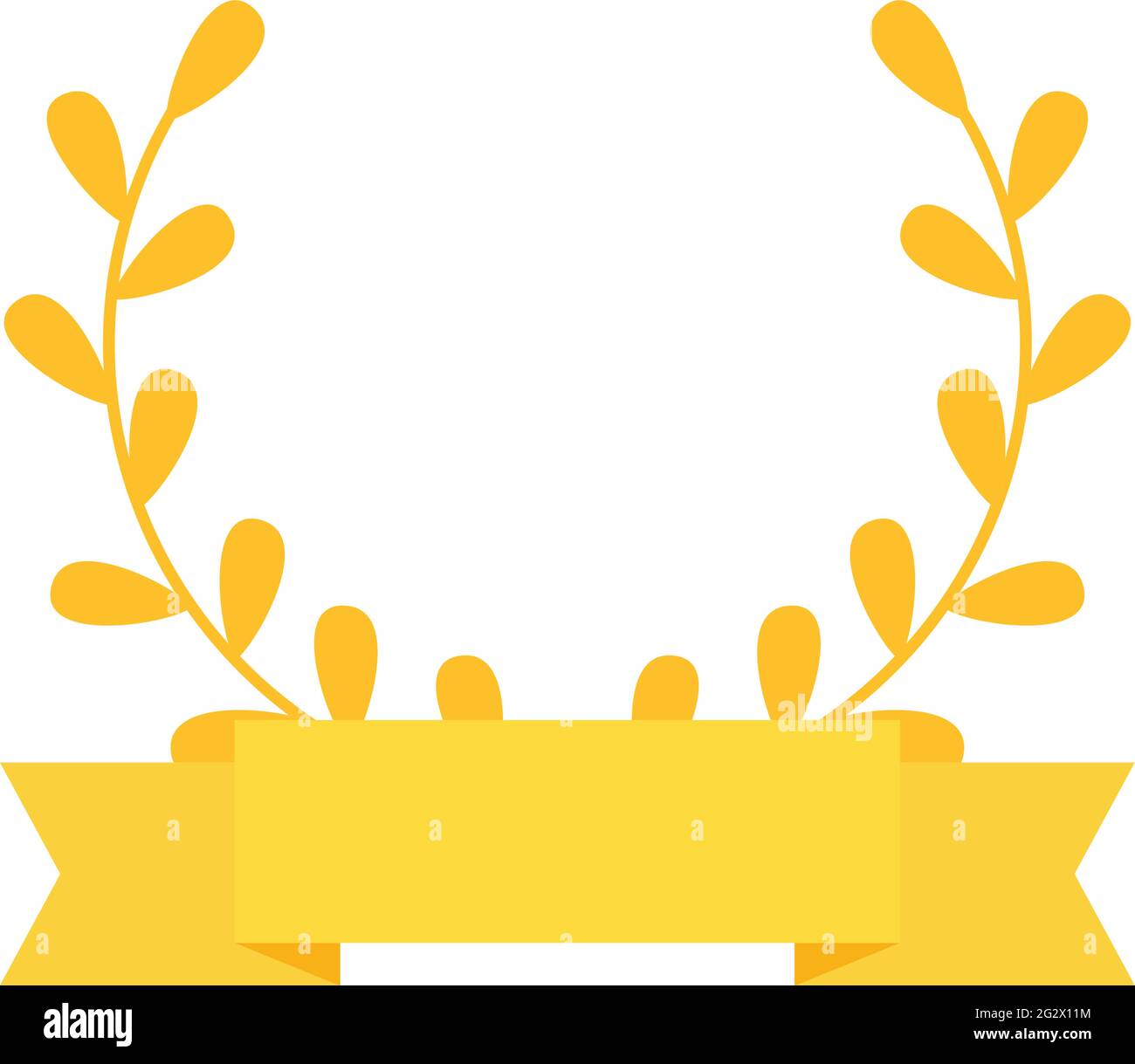 gold ribbon and leaves wreath Stock Vector Image & Art - Alamy