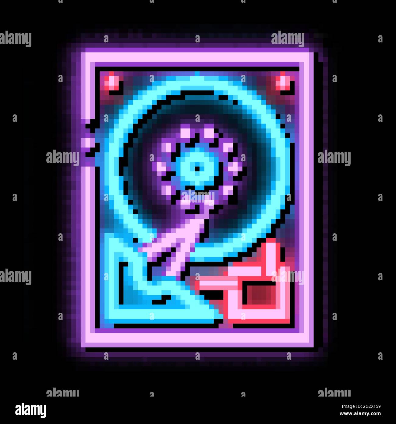 hard drive disk neon glow icon illustration Stock Vector Image & Art ...