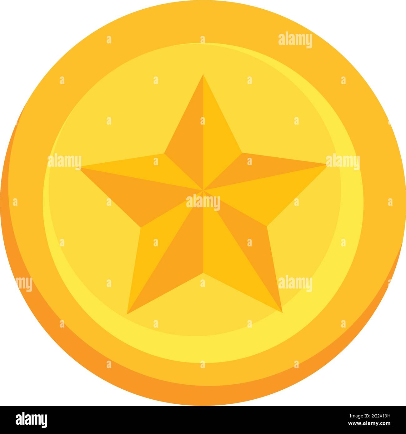 gold coin with star symbol Stock Vector Image & Art - Alamy