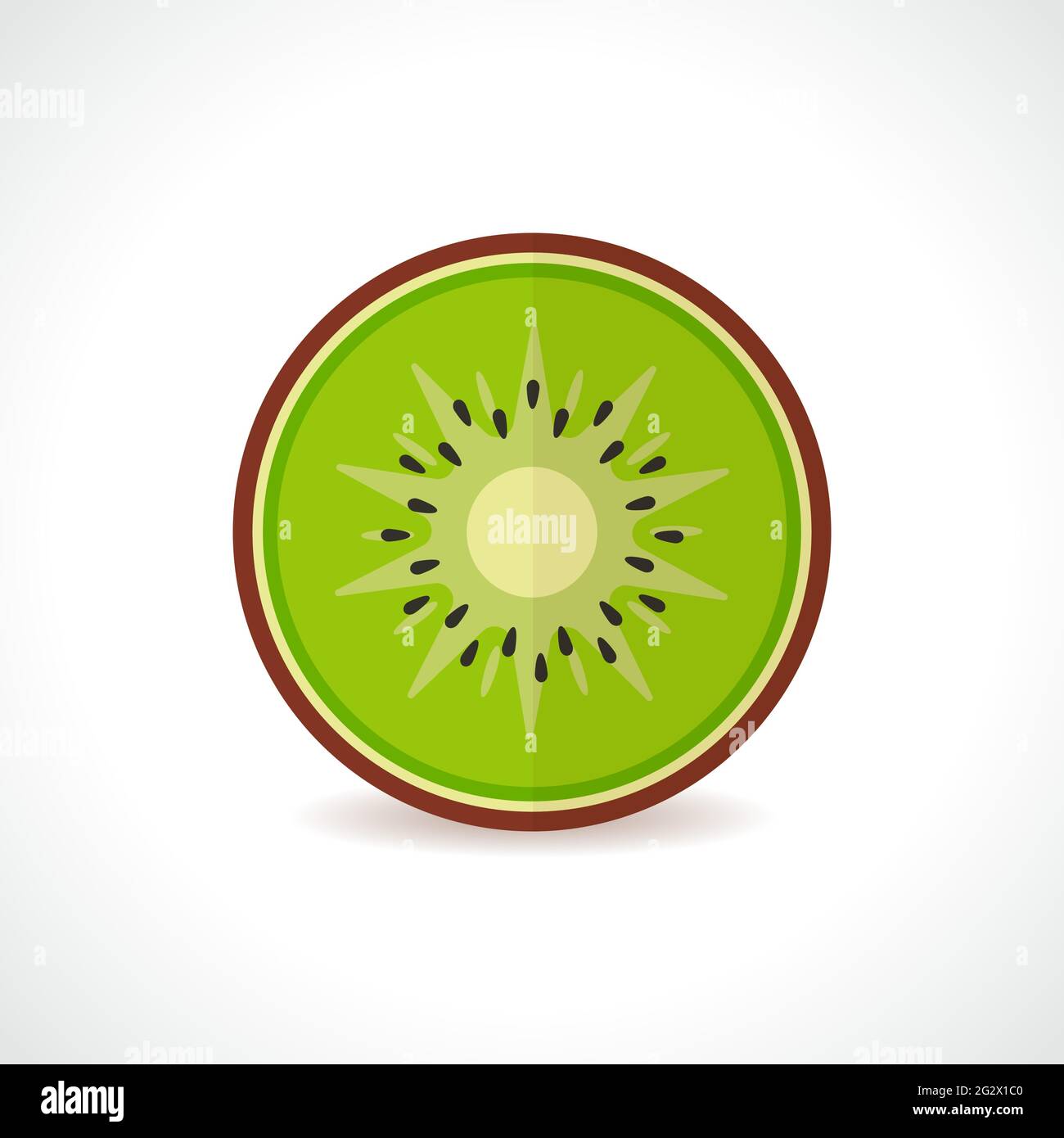 kiwi fruit flat design illustration isolated symbol Stock Vector Image ...