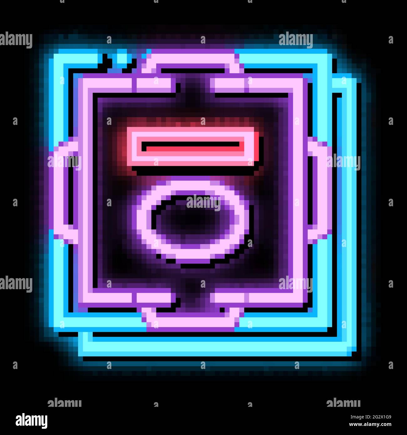 processor computer component neon glow icon illustration Stock Vector ...