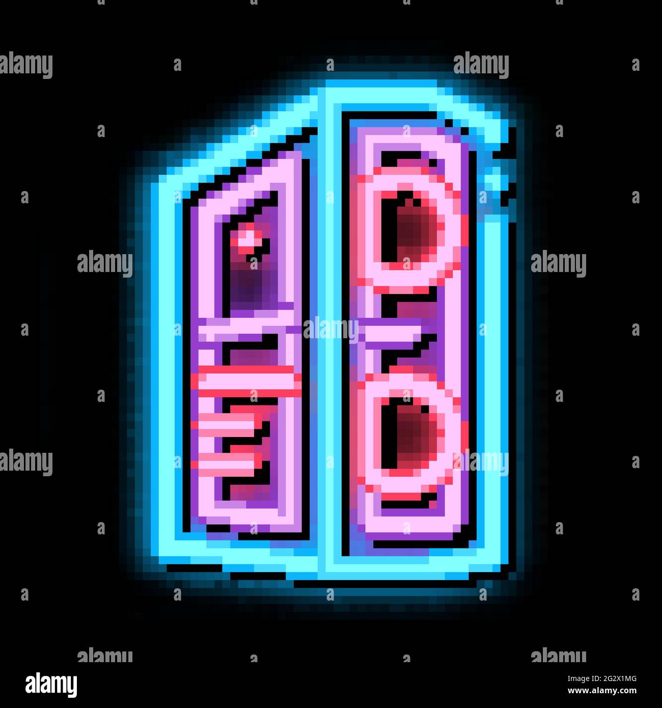 system unit computer neon glow icon illustration Stock Vector Image ...