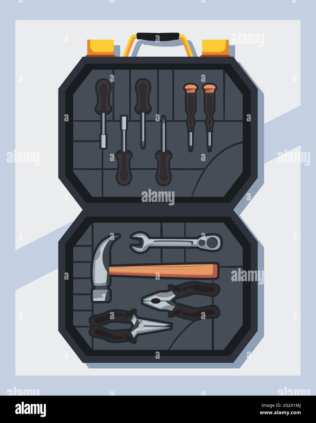 banner with full toolbox open Stock Vector Image & Art - Alamy