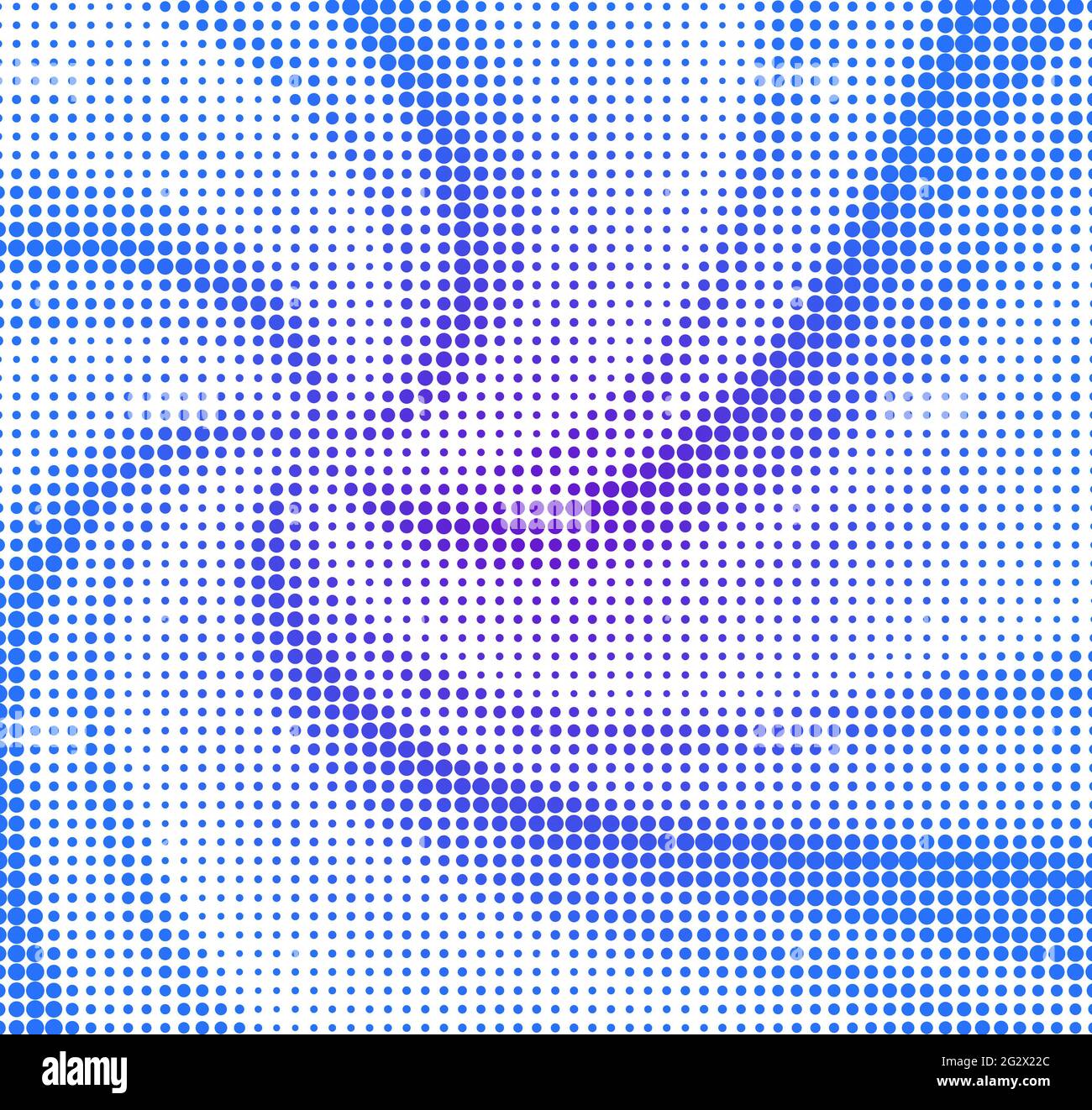 An illustration of a swirling halftone pattern isolated on a white ...