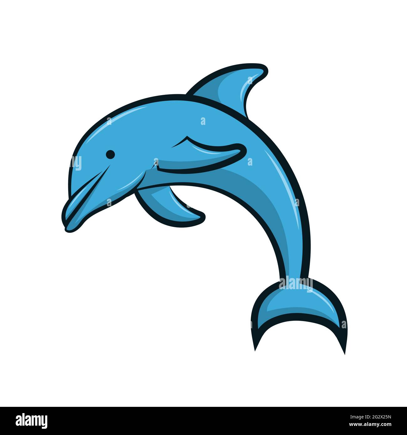 Line art vector illustration of a dolphin Stock Vector Image & Art - Alamy