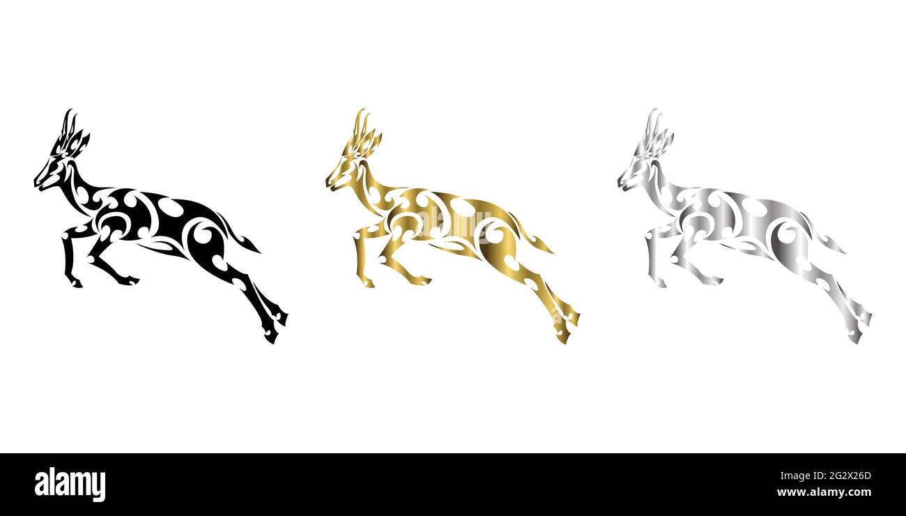 Gold springbok Stock Vector Images - Alamy