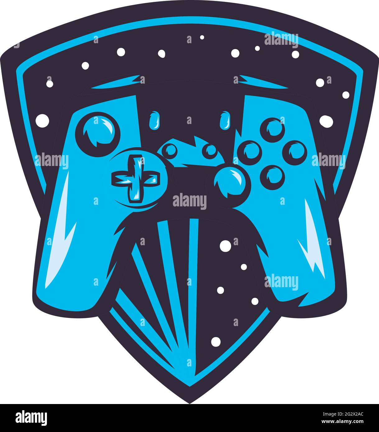 Video game control shield hi-res stock photography and images - Alamy