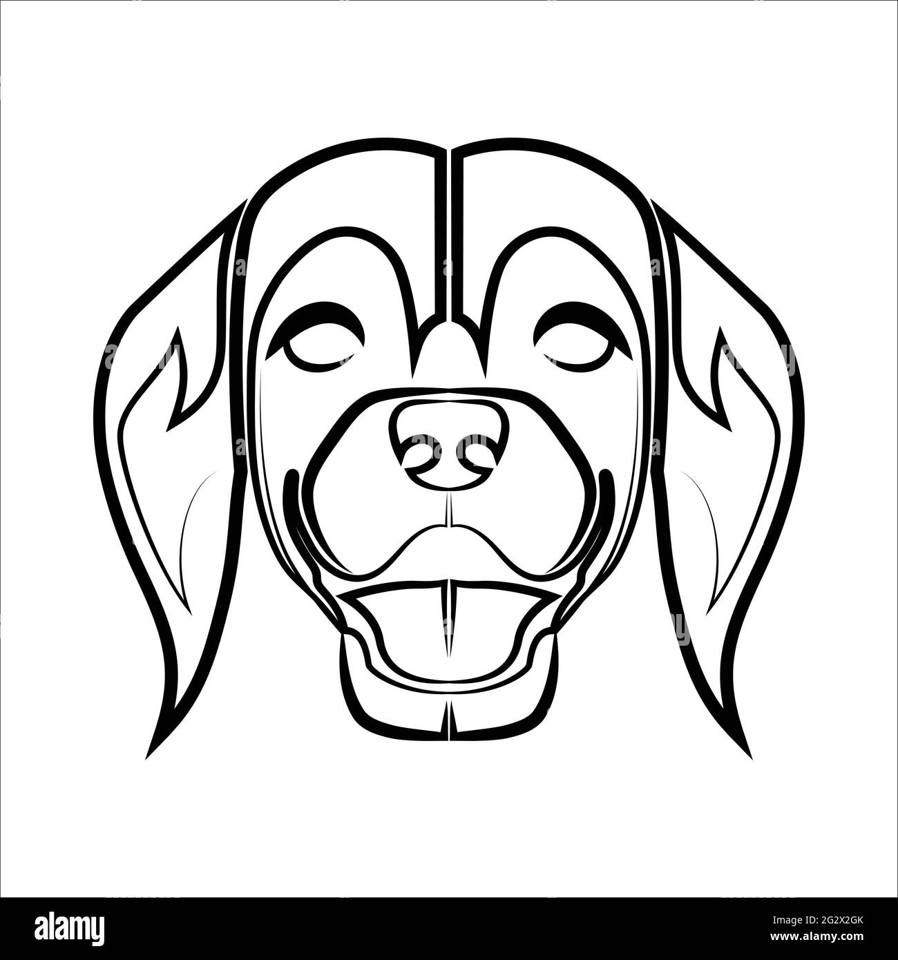 Black And White Beagle Drawing