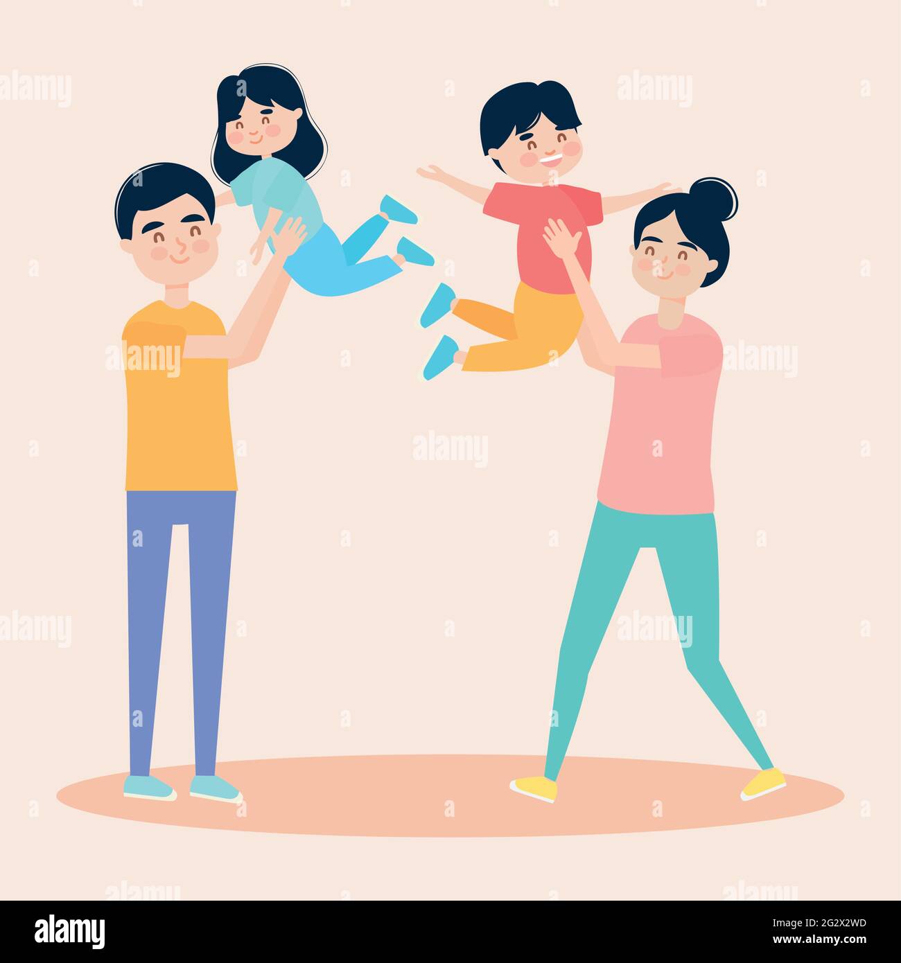 Child girl smiling holding Stock Vector Images - Alamy