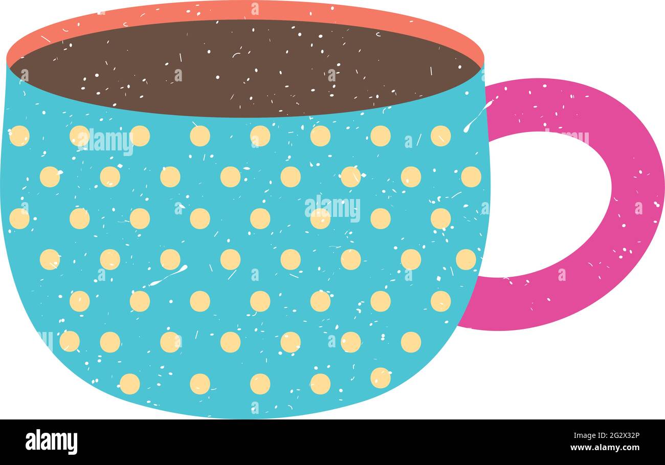 coffee mug with yellow dots Stock Vector Image & Art - Alamy