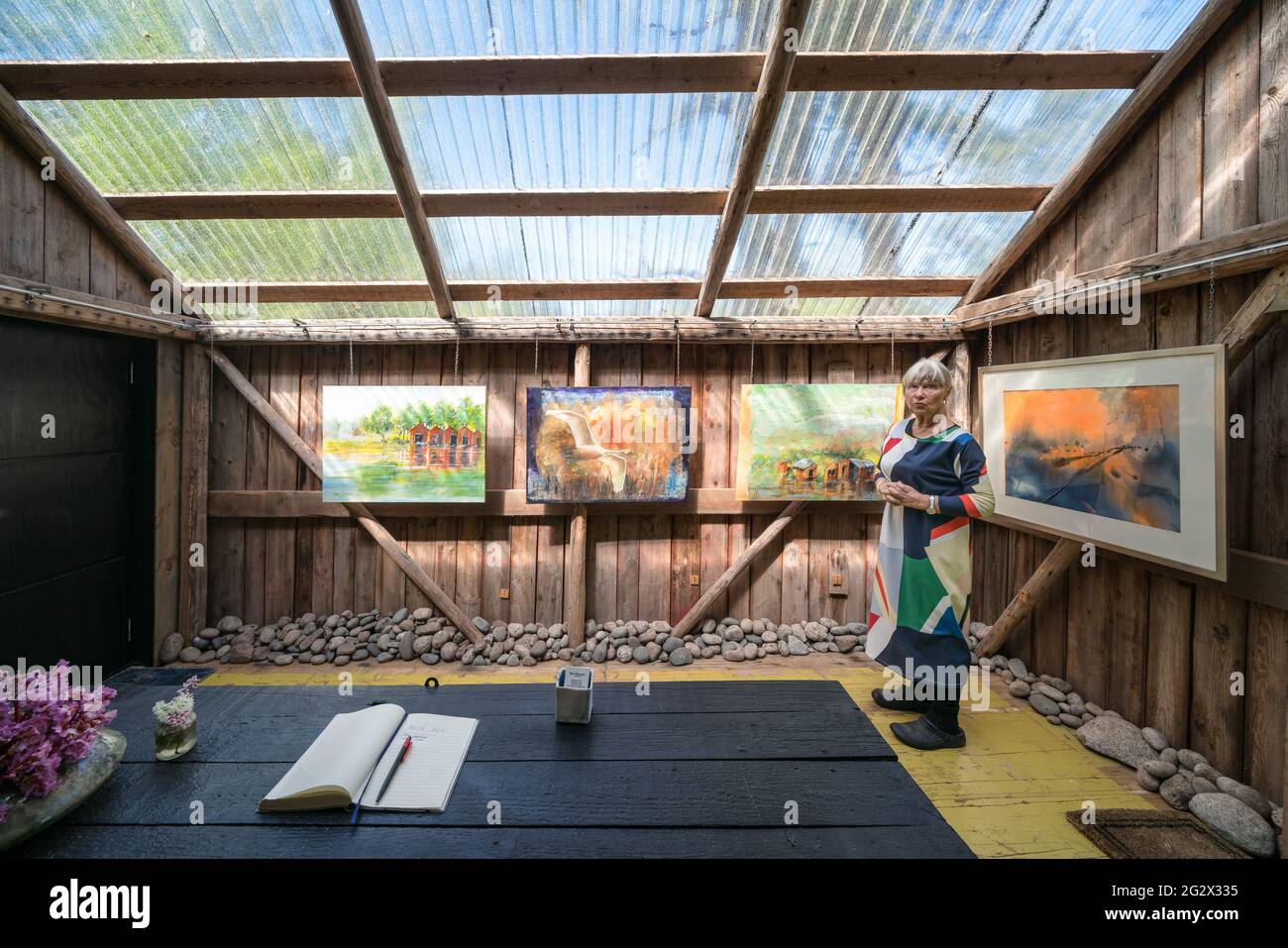 A small art gallery at Kaunissaari, Pyhtää, Finland Stock Photo - Alamy