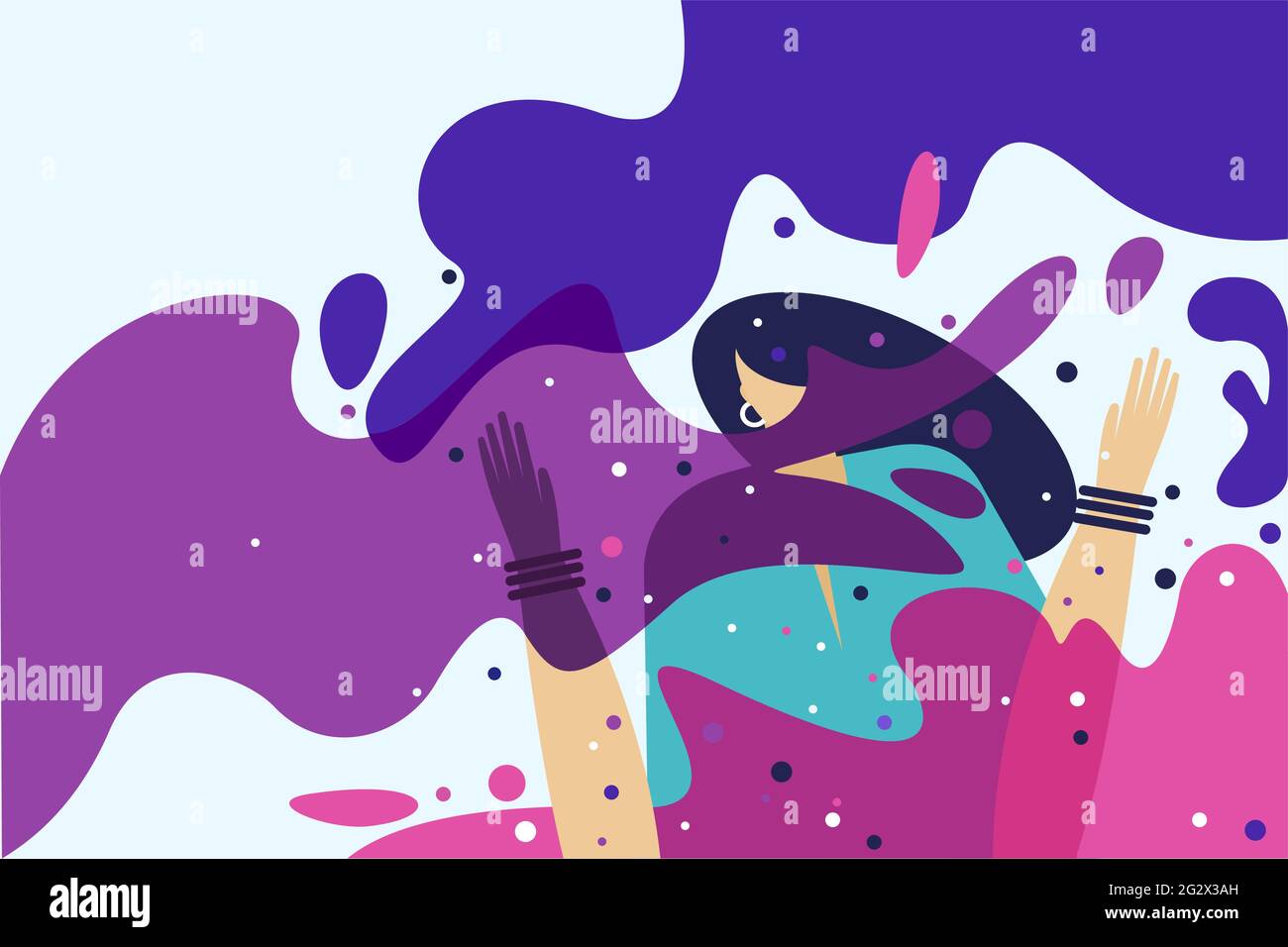 Illustration of people playing with colours to celebrate the Holi ...