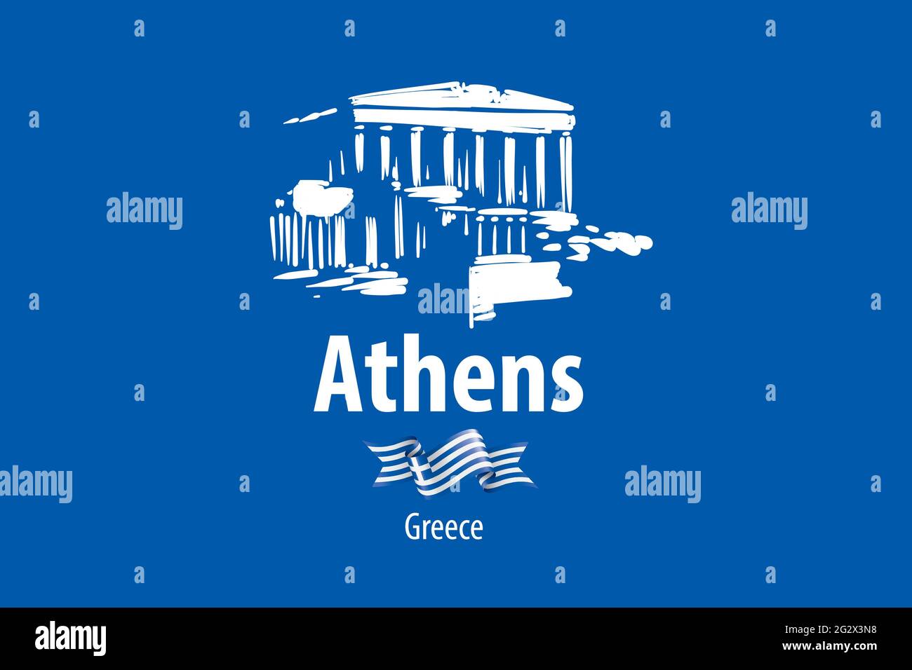 Ancient ruins column greece Stock Vector Images - Alamy