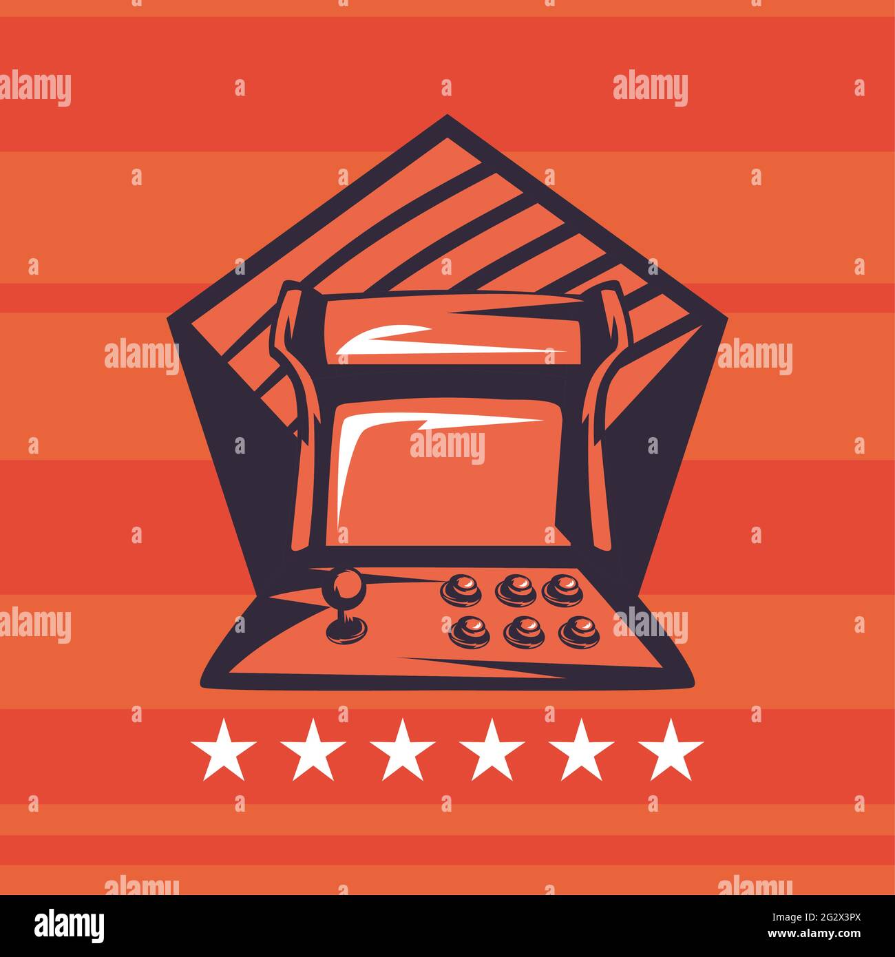 banner with video game retro machine Stock Vector Image & Art - Alamy