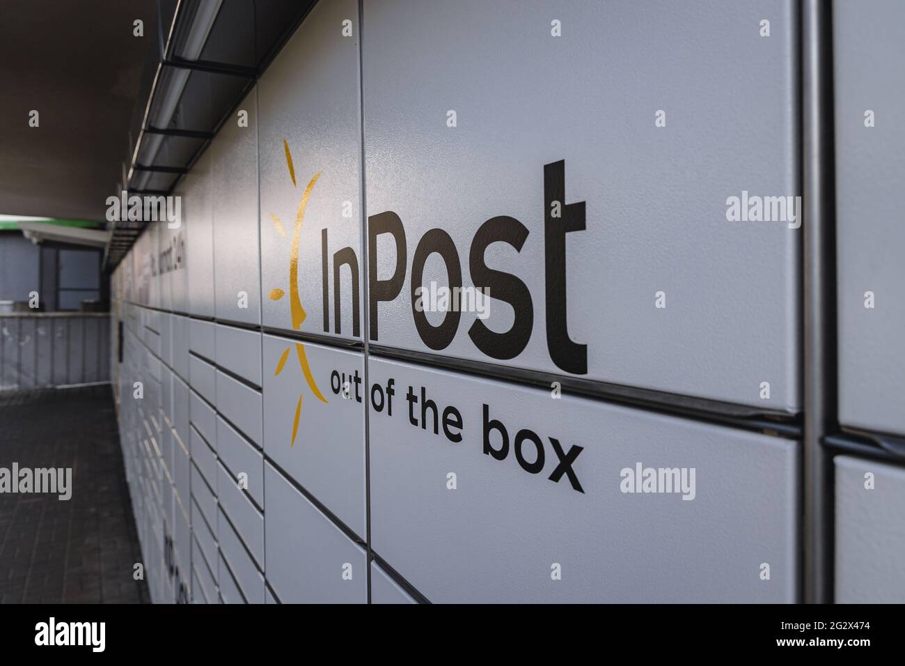 InPost parcel lockers in Warsaw, Poland, company recommends contactless ...