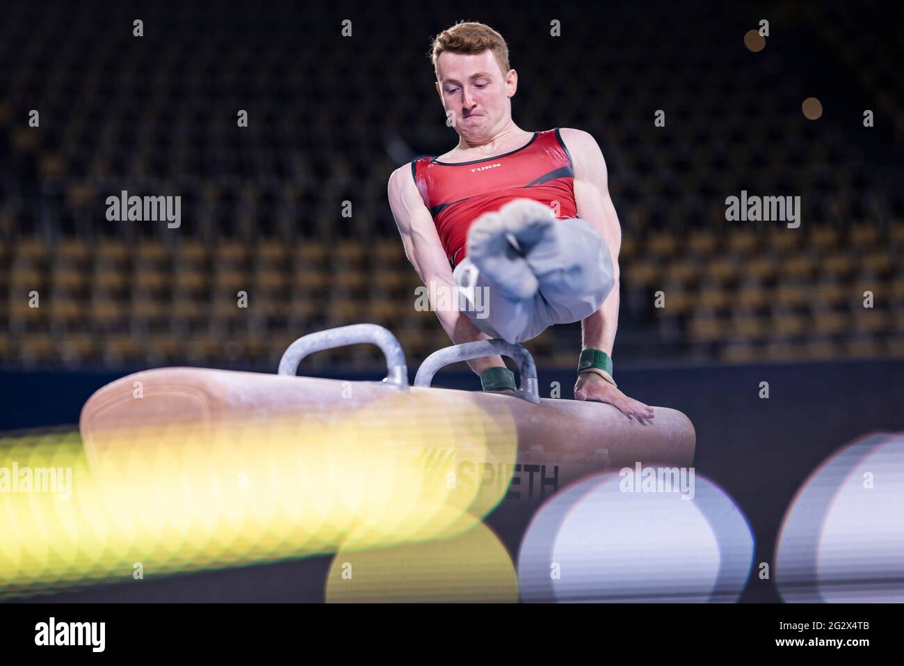 Munich, Germany. 12th June, 2021. Gymnastics: Olympic qualification ...