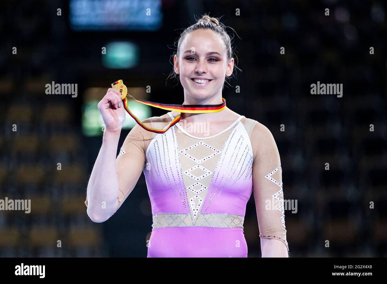 Munich, Germany. 12th June, 2021. Gymnastics: Olympic qualification ...