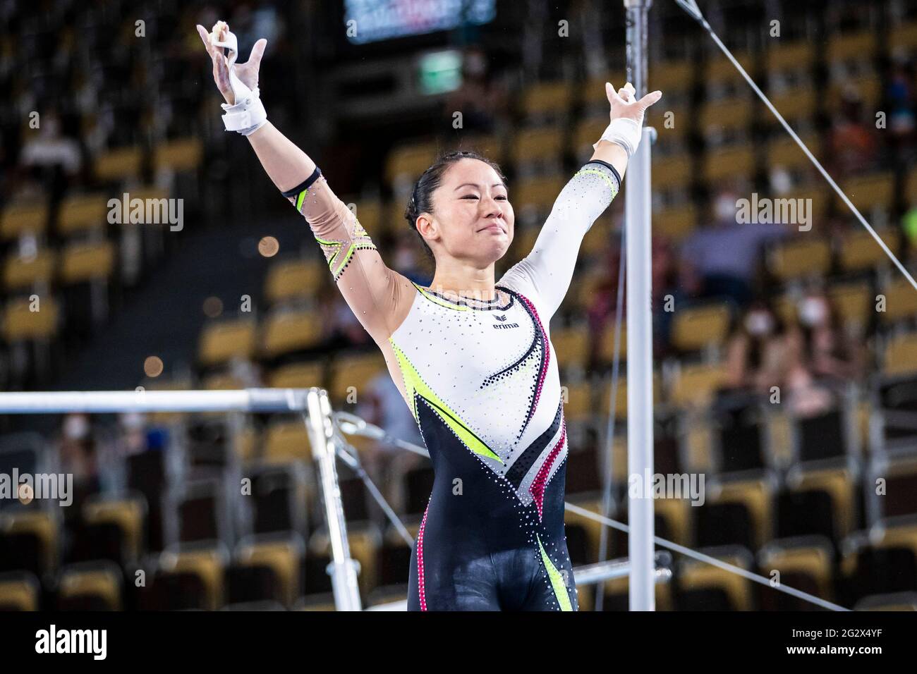 Munich, Germany. 12th June, 2021. Gymnastics: Olympic qualification ...