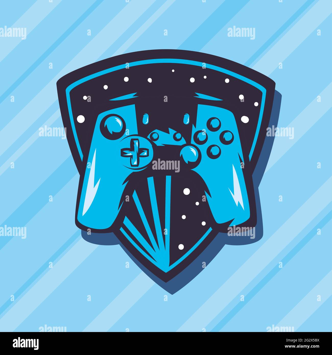 poster with video game control retro style Stock Vector Image & Art - Alamy