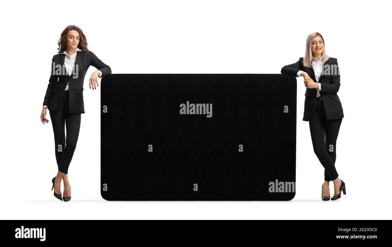 Woman leaning on big Cut Out Stock Images & Pictures - Alamy