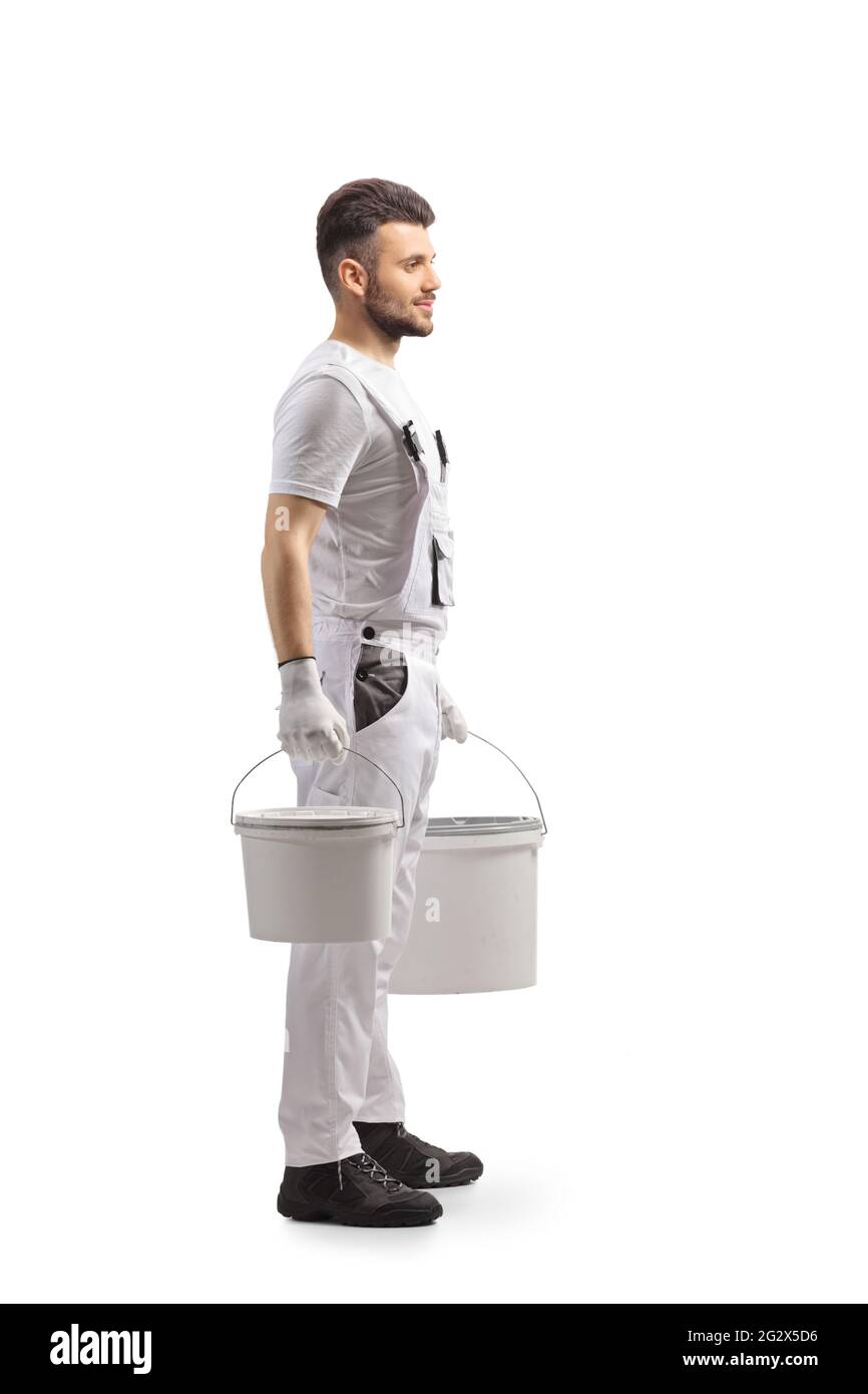 Man carrying two buckets hi-res stock photography and images - Alamy