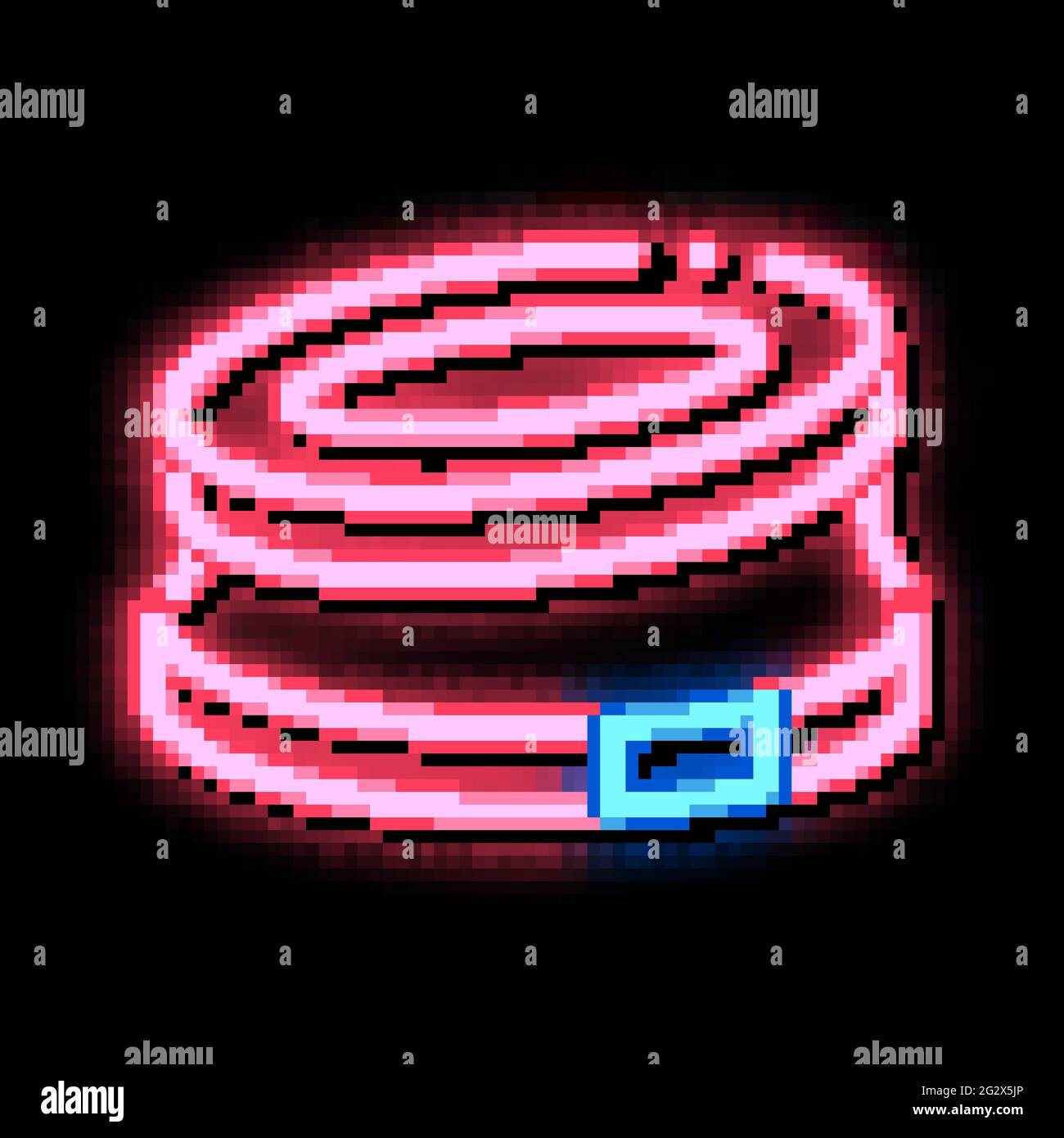 bump stop karting track neon glow icon illustration Stock Vector Image ...