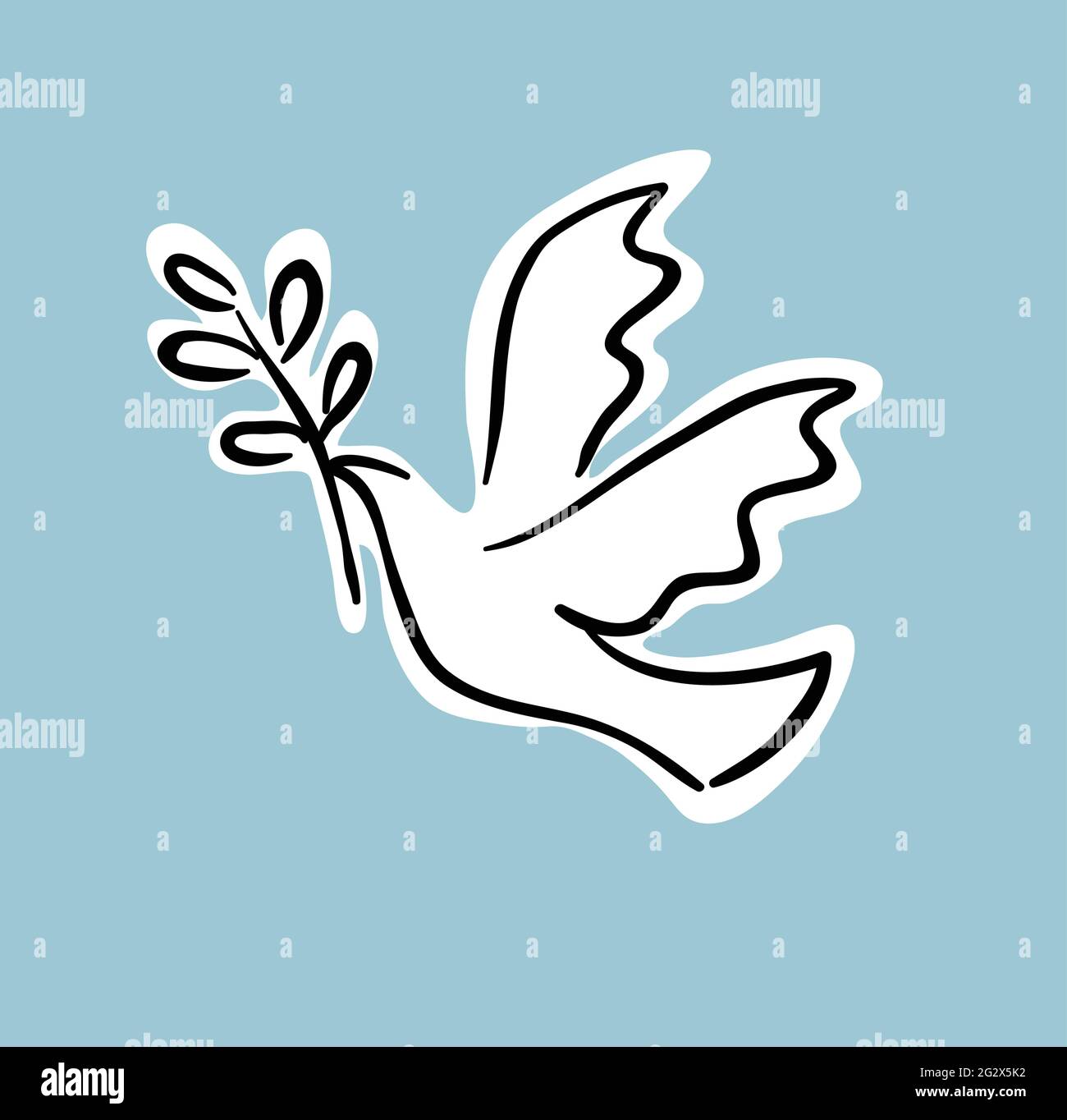 World peace dove olive Stock Vector Images - Alamy