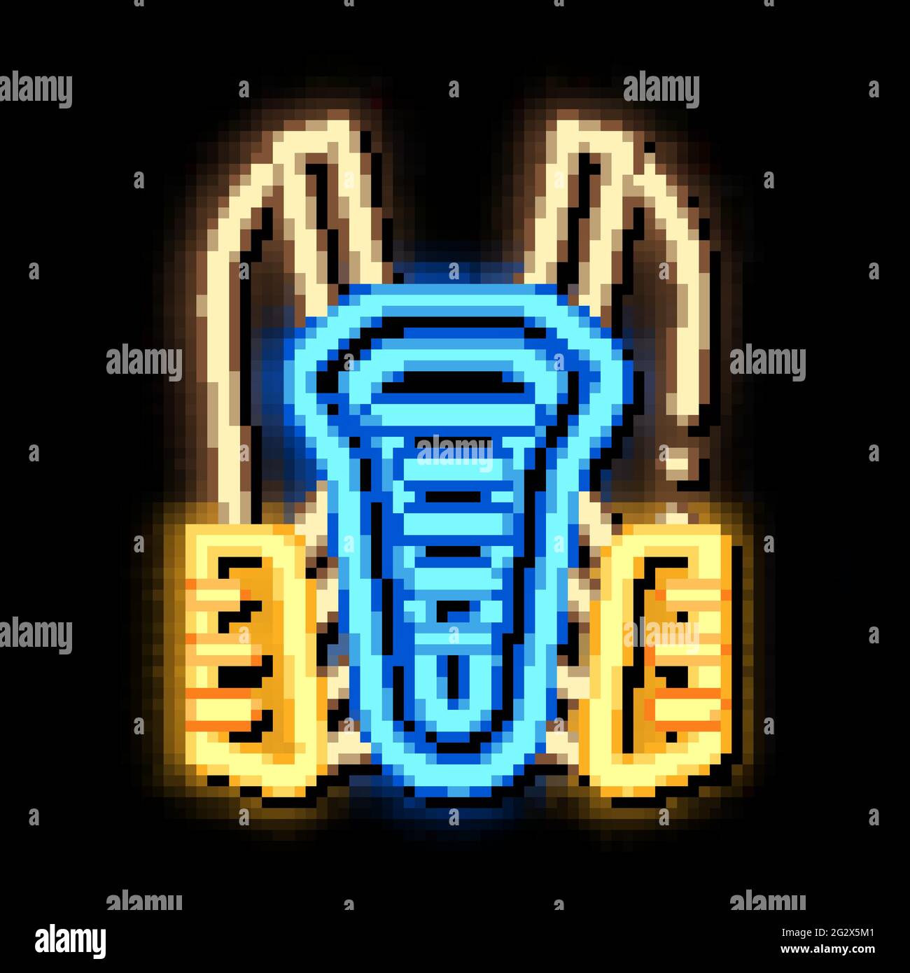 driver protective equipment neon glow icon illustration Stock Vector ...