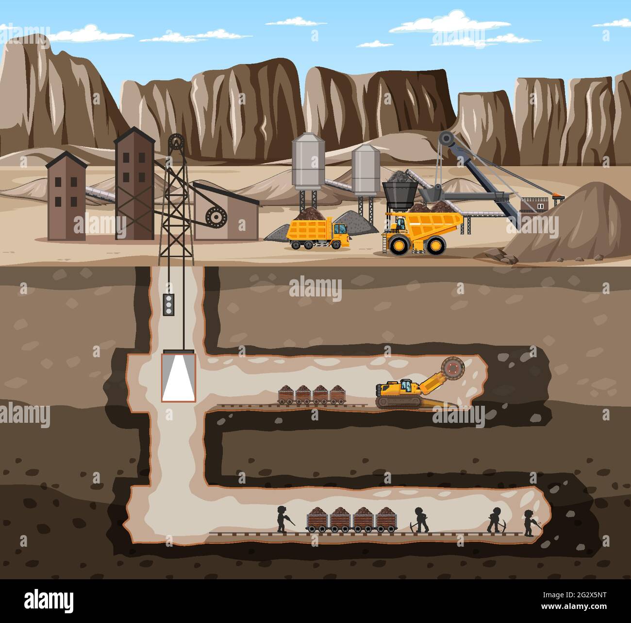 Underground Mining Clipart