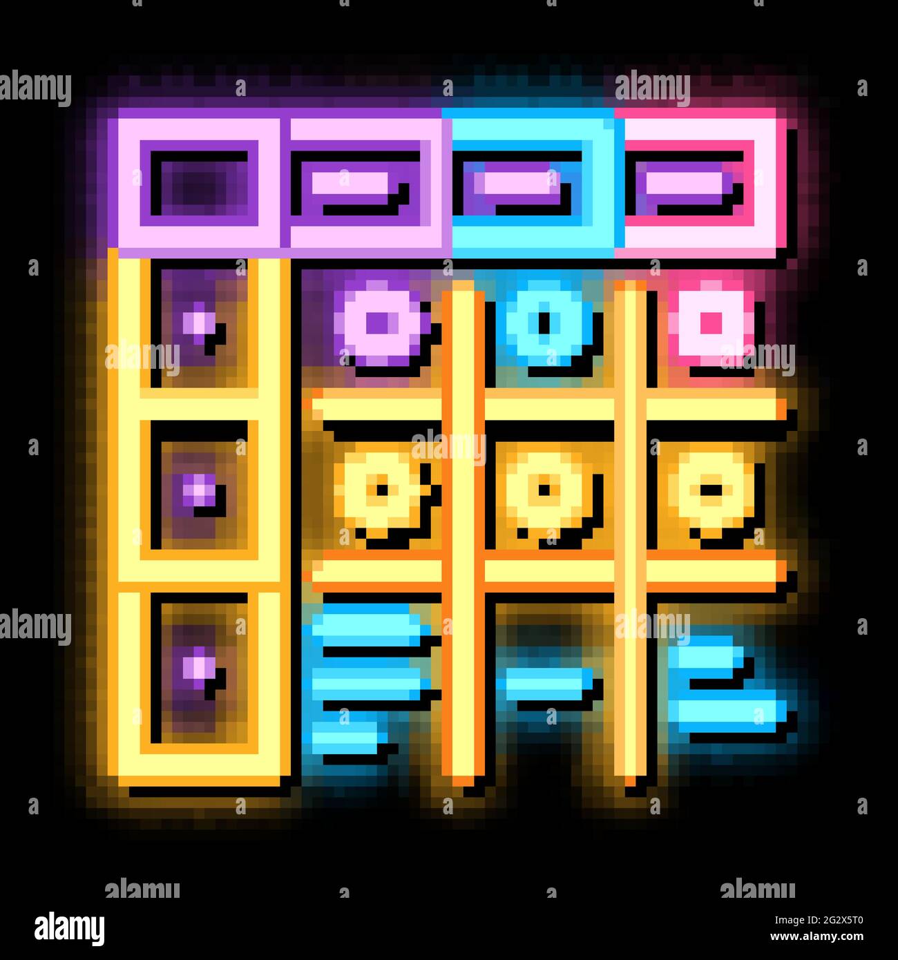 apgar score of newborn neon glow icon illustration Stock Vector Image ...