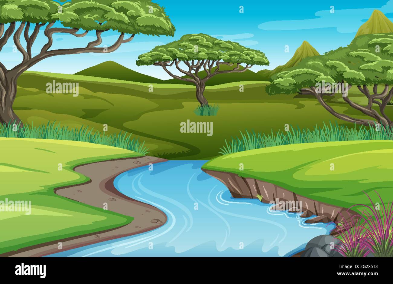 Nature outdoor forest background illustration Stock Vector Image & Art ...