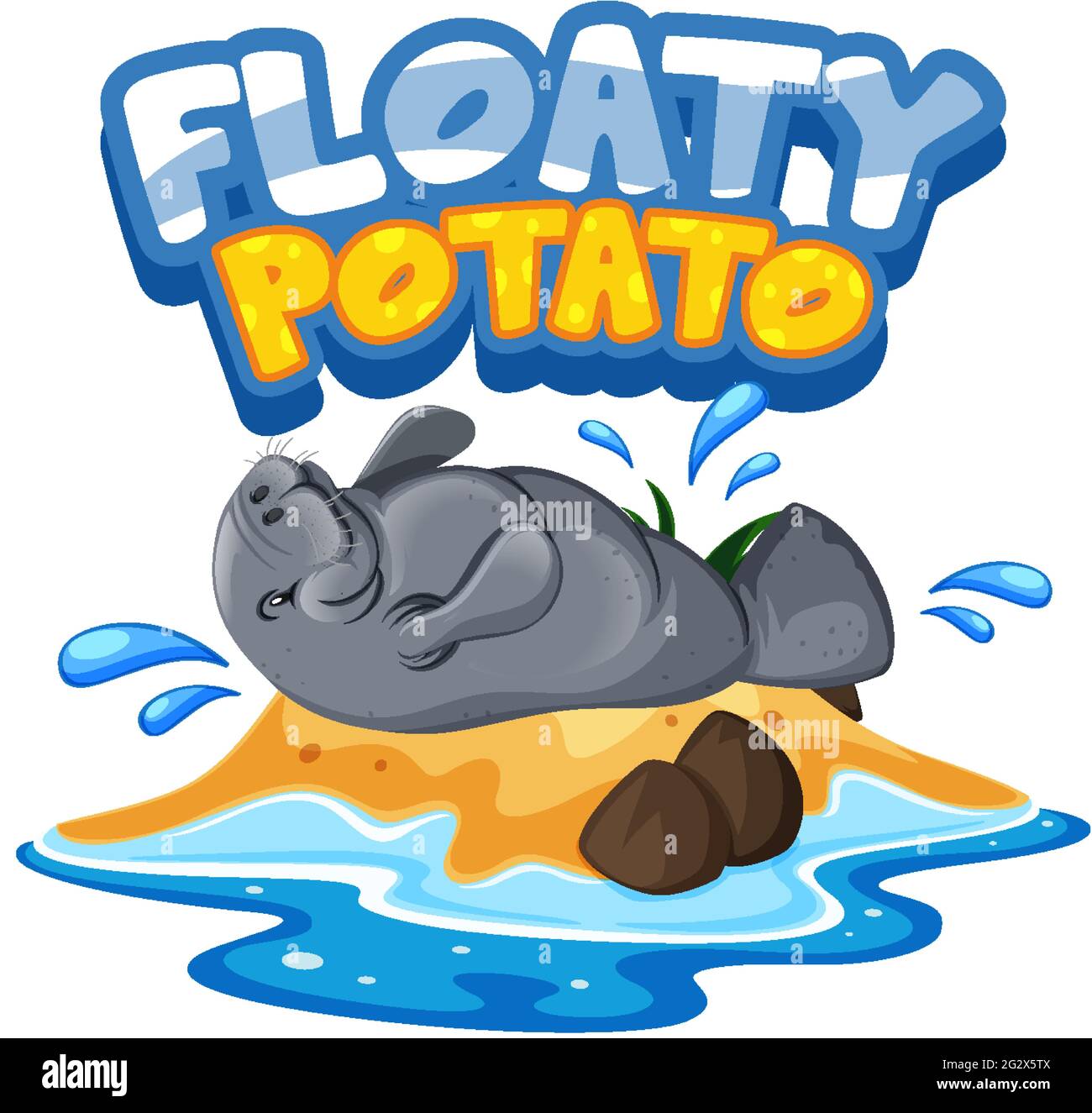 Manatee animal clipart Cut Out Stock Images & Pictures - Alamy