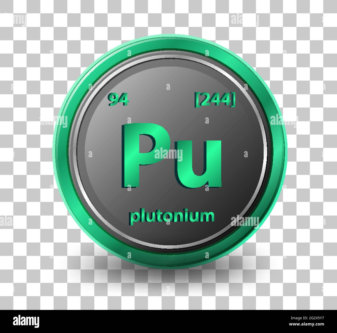 Plutonium chemical element. Chemical symbol with atomic number and ...