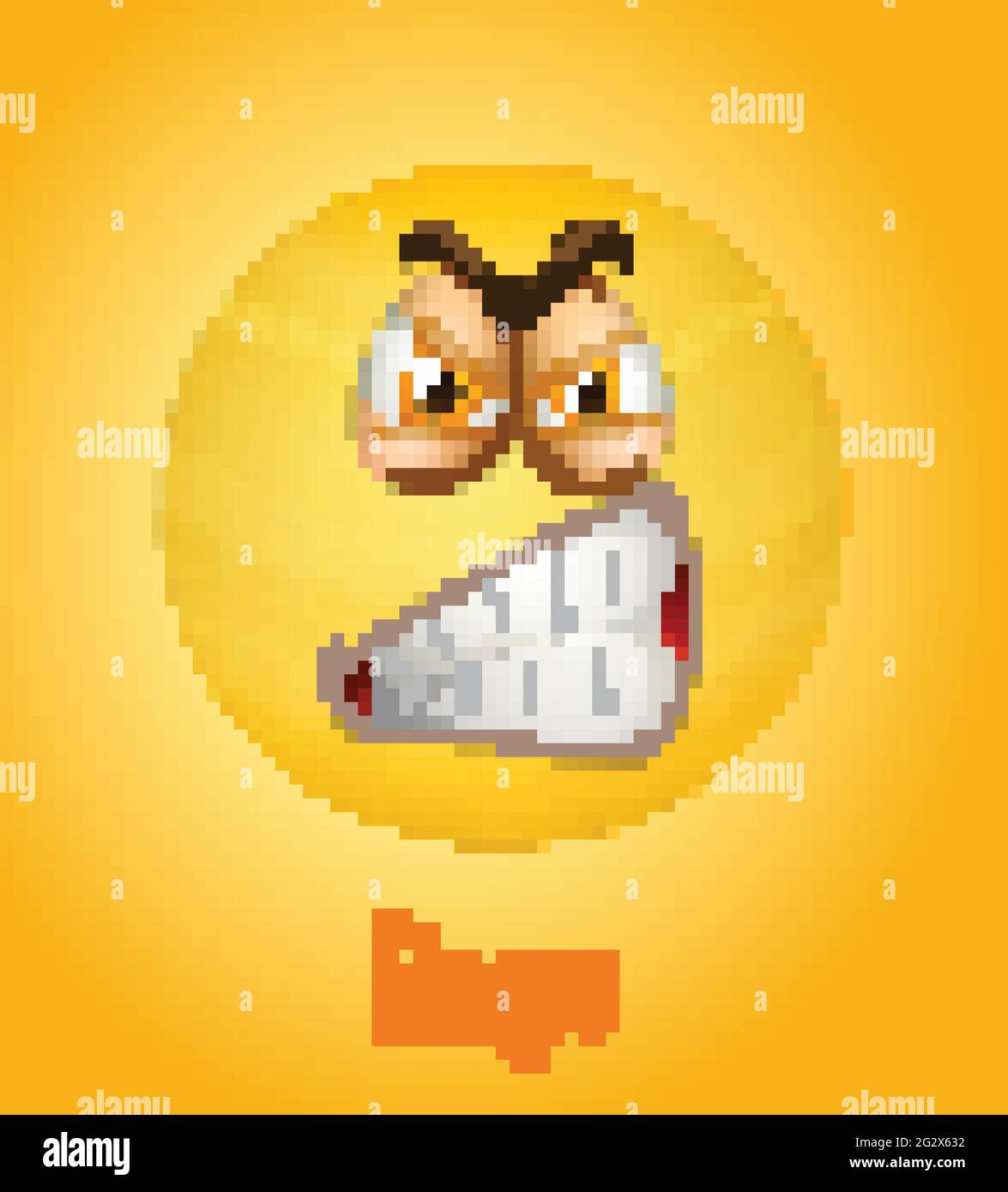 Rage facial expression on yellow background illustration Stock Vector ...