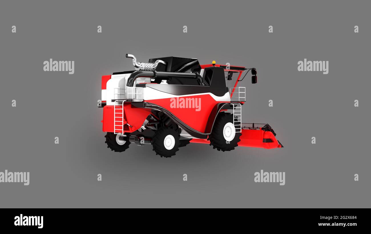 Realistic harvester isolated, cg industrial 3D illustration Stock Photo ...
