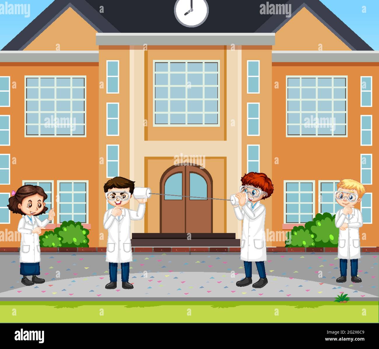 Kids school uniform and outside Stock Vector Images - Alamy