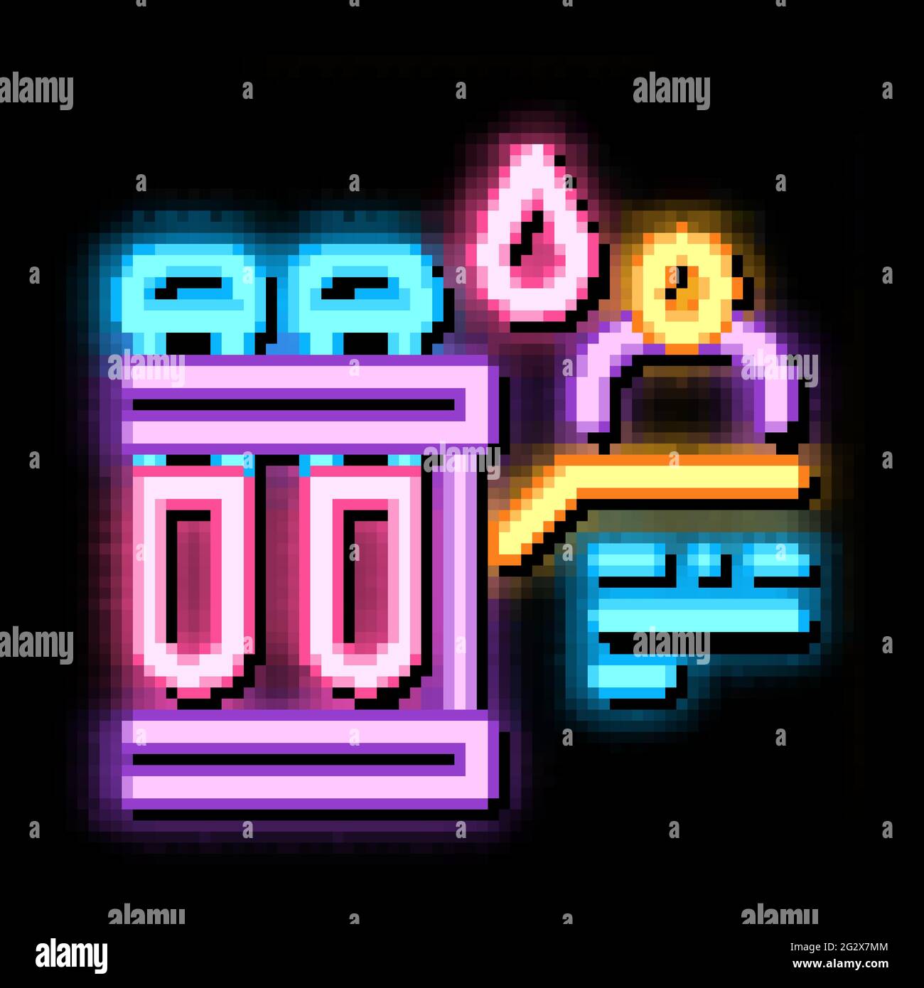 blood test neon glow icon illustration Stock Vector Image & Art - Alamy