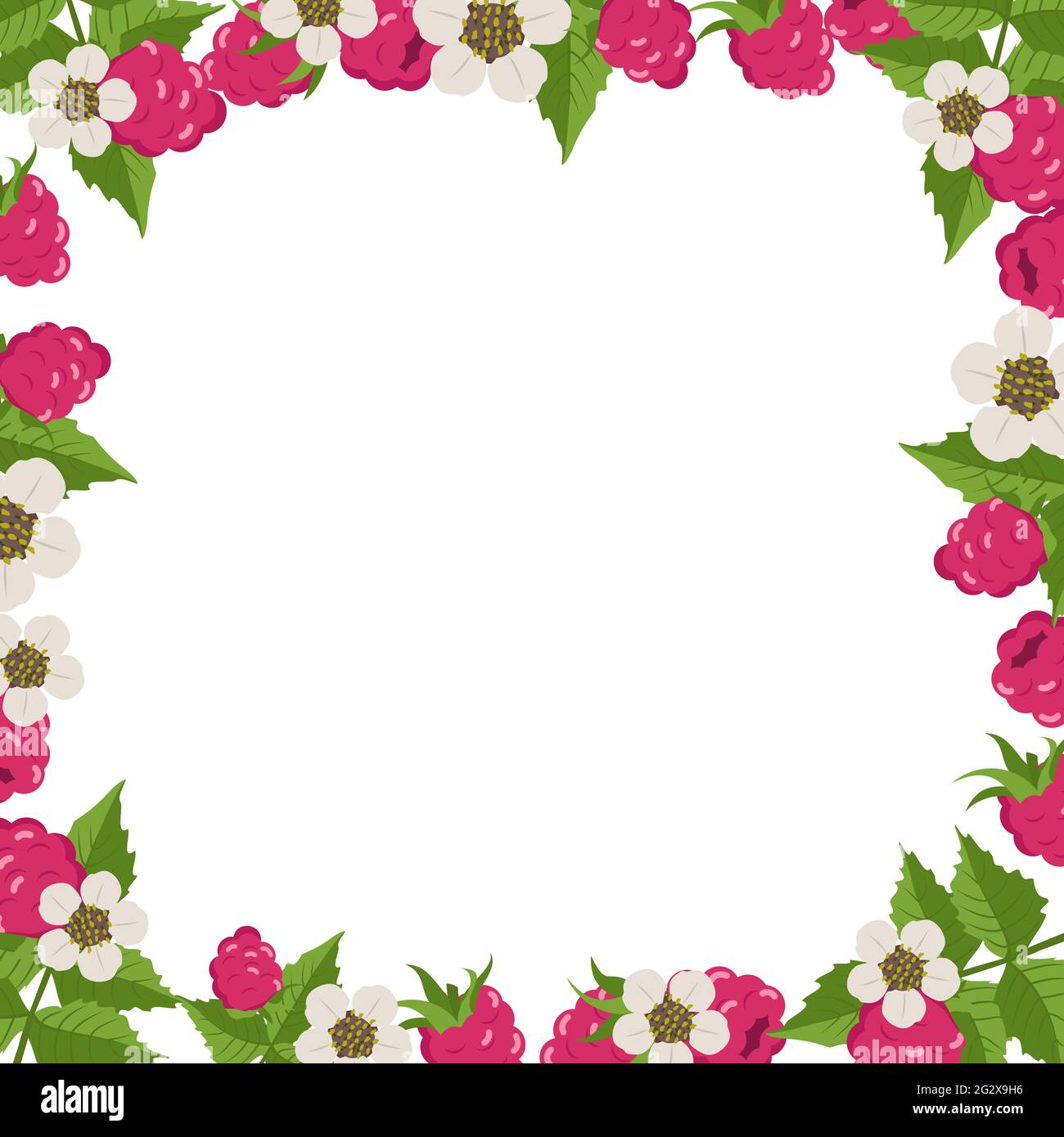 Frame with raspberries Stock Vector Image & Art - Alamy