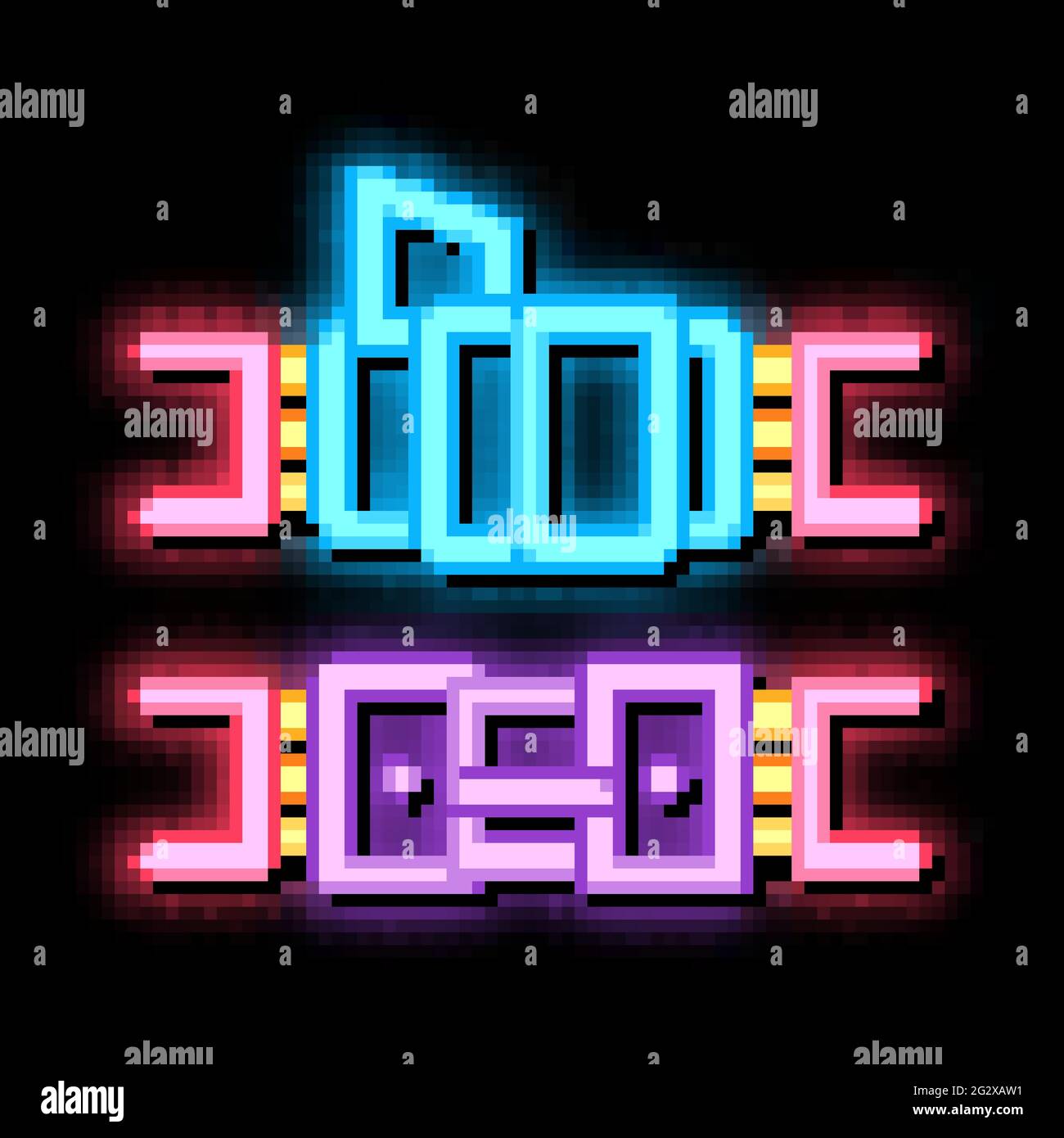 connected optical fiber neon glow icon illustration Stock Vector Image ...