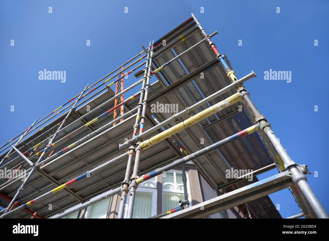 Scaffolding surrounding house development for safe access to ...