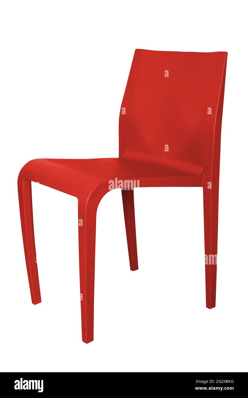 Red chair isolated on white background with clipping path Stock Photo ...