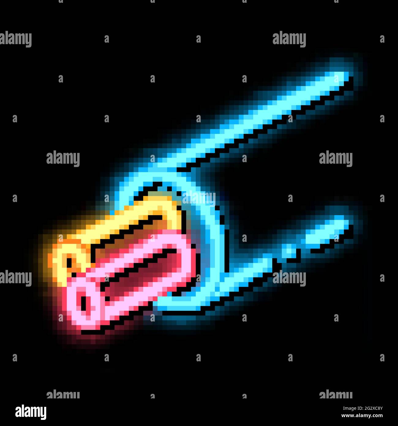 cable with electrical cords neon glow icon illustration Stock Vector ...