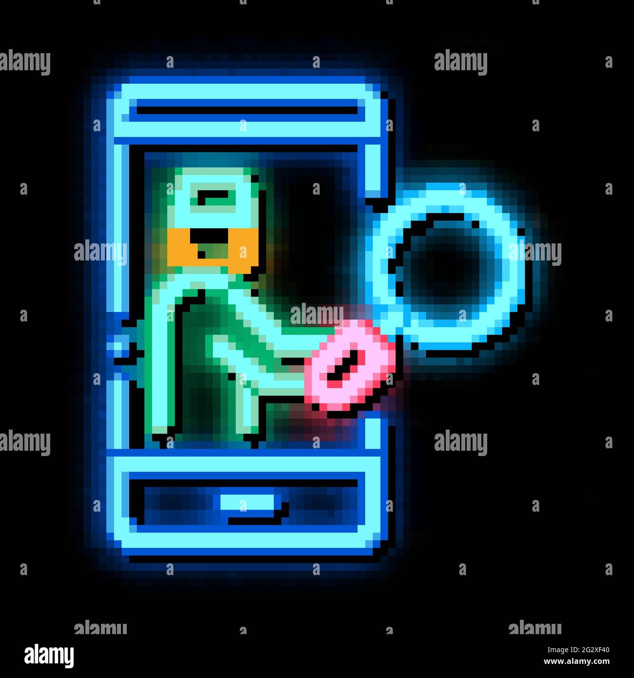 health examination phone call neon glow icon illustration Stock Vector ...