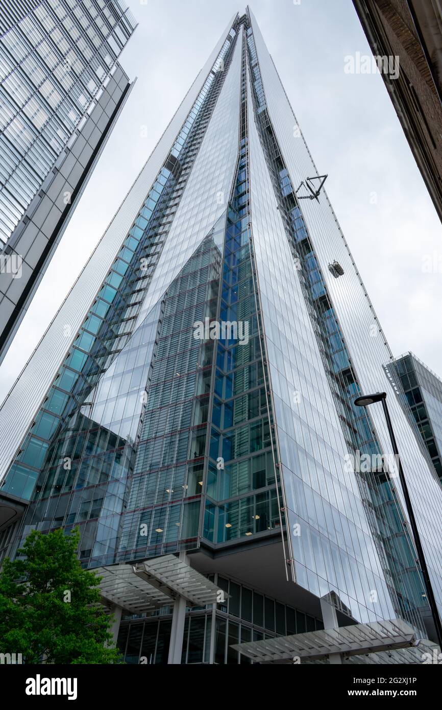 London. UK- 06.10. 2021. A street view of The Shard, Britain's tallest ...