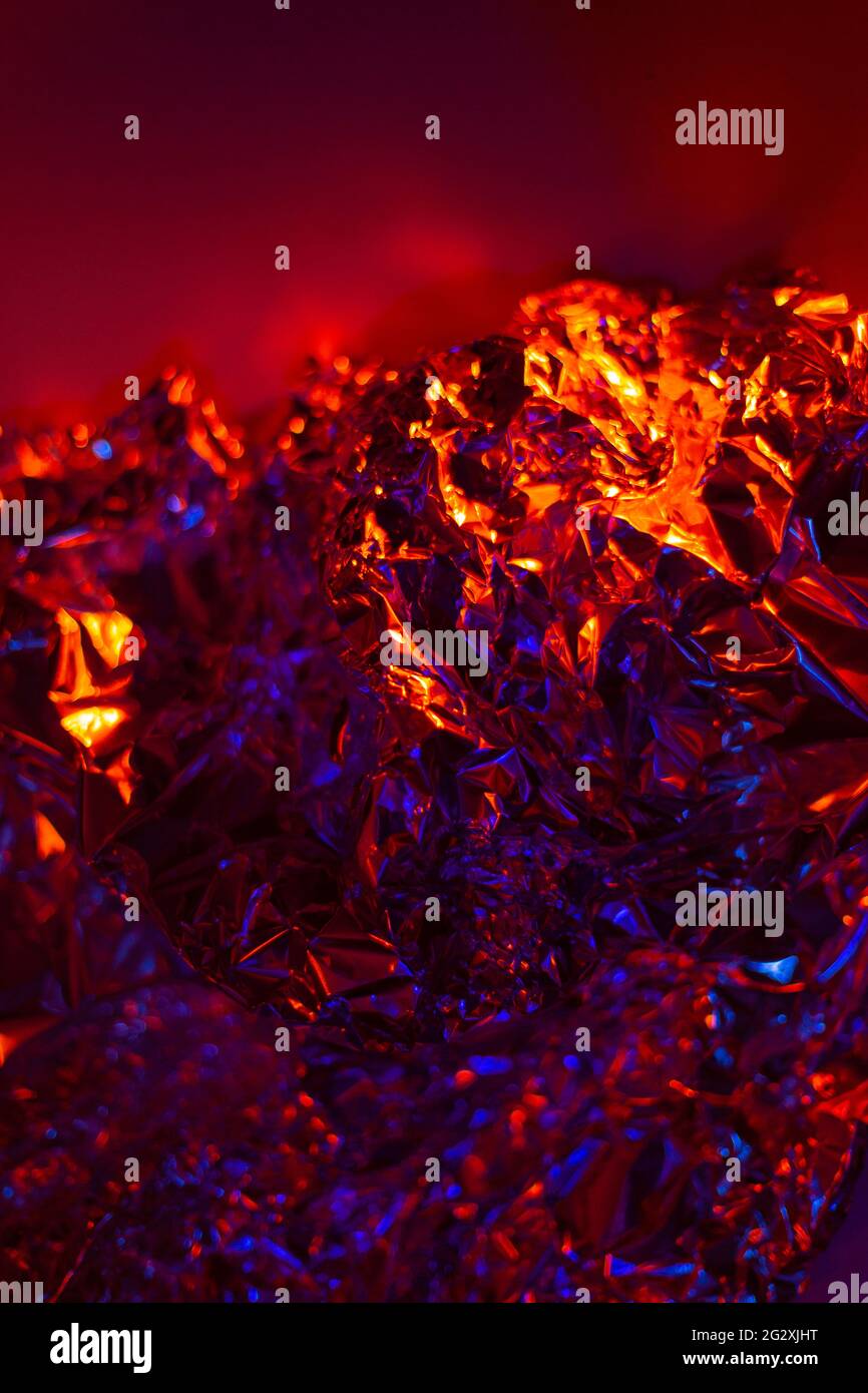 Colorful crumpled foil paper texture Stock Photo - Alamy