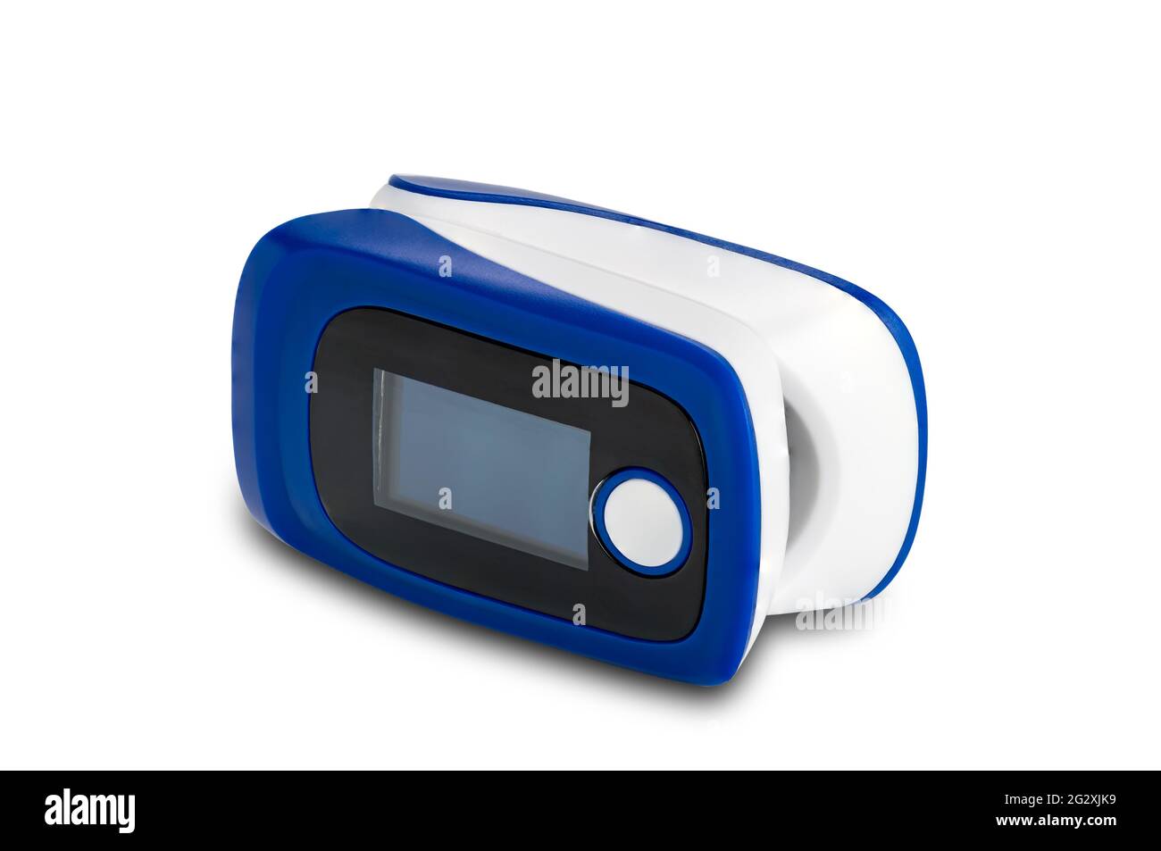 Side view of pulse oximeter isolated on white background with clipping ...