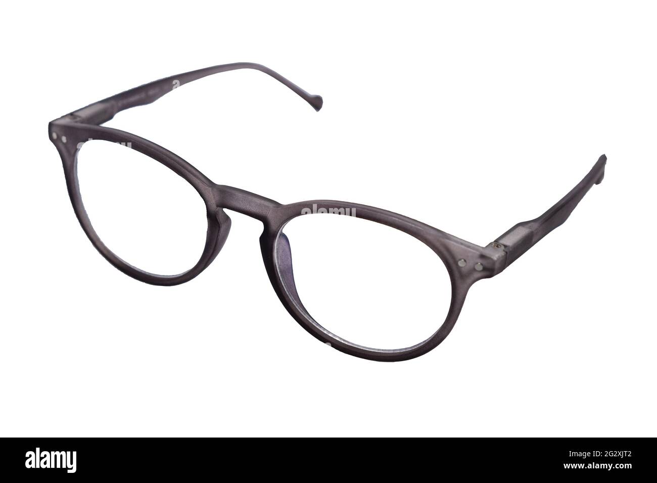 gray eye glasses isolated on white background Stock Photo - Alamy